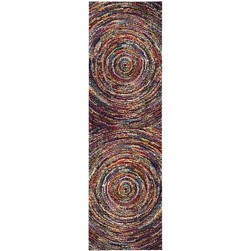Click here for Safavieh Freeman Geometric Shag Rectangular Runner... prices