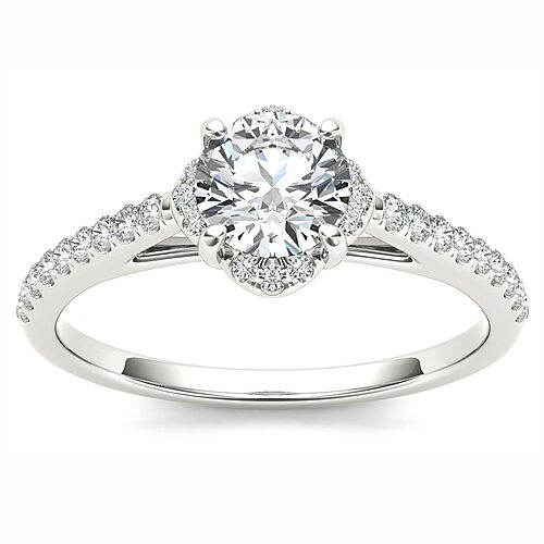 Click here for 1 CT.T.W. Natural Round Diamond 14K Gold Engagemen... prices