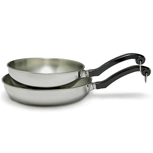 Farberware Classic Series Stainless Steel Frying Pan Set  8.25-Inch and 10-Inch - Stainless