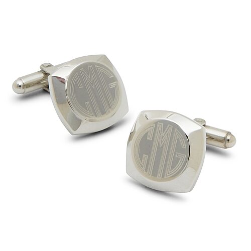 Click here for Monogram Cufflinks  One Size  Gray prices