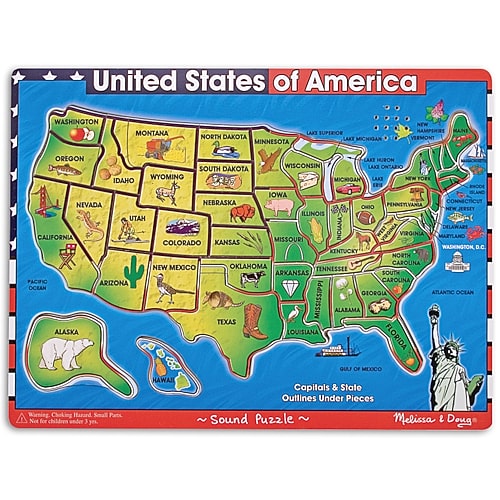 Click here for Melissa & Doug Usa Map Sound Puzzle  One Size  Mul... prices