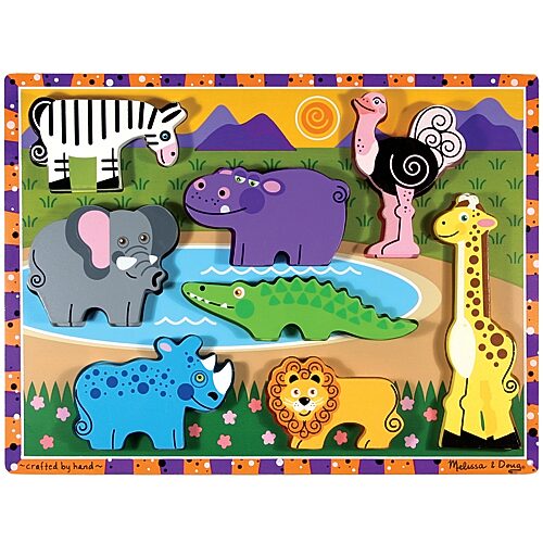 Click here for Melissa & Doug Safari Chunky Wooden Puzzle  One Si... prices