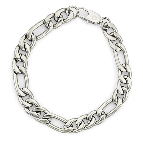 Click here for Mens Figaro Bracelet Stainless Steel  One Size prices