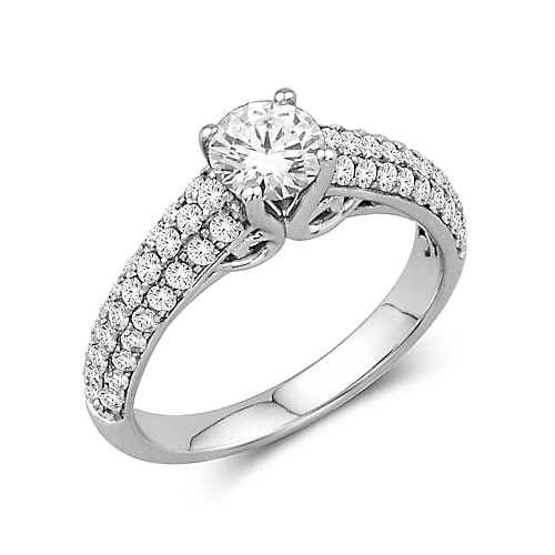 Click here for 1 1/2 CT. T. W. Diamond Ring  7  White prices
