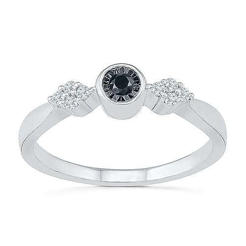 Click here for Promise My Love Womens 1/8 CT. T.W. Natural Black... prices