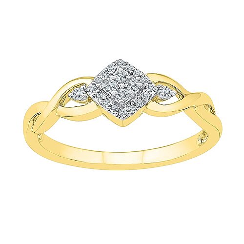 Click here for Womens 1/10 CT. T.W. Natural White Diamond 10K Gol... prices