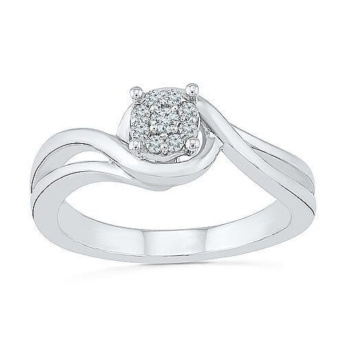 Click here for Promise My Love Womens 1/10 CT. T.W. Natural White... prices