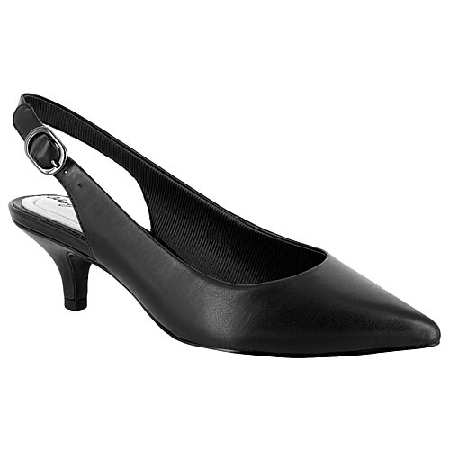 Easy Street Faye Womens Pointed Kitten Heel Pumps  10 Medium  Black