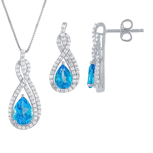 Click here for Gemstone Sterling Silver 2-pc. Pear Jewelry Set  O... prices