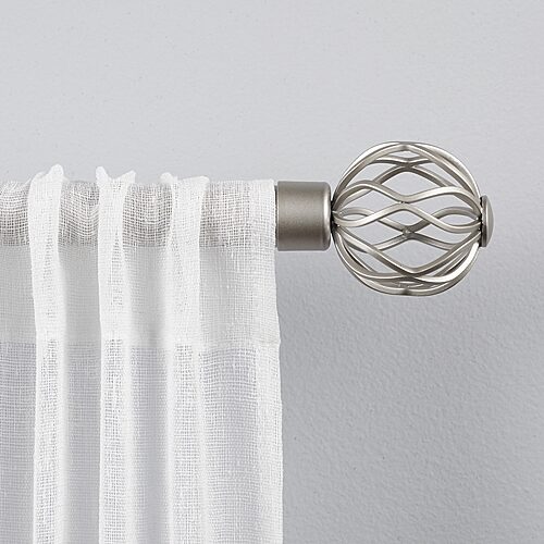 Exclusive Home Curtains Ogee 1 IN Adjustable Curtain Rod  One Size  Silver