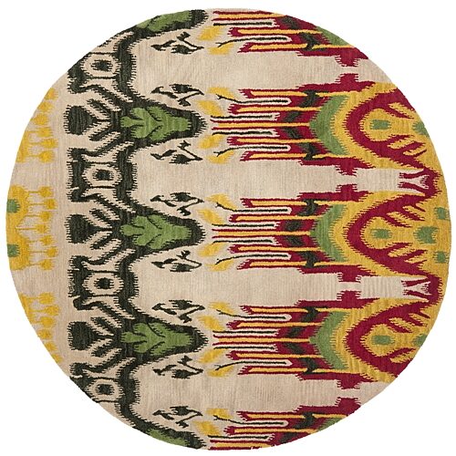 Click here for Safavieh Ikat Collection Euclid Geometric Round Ar... prices
