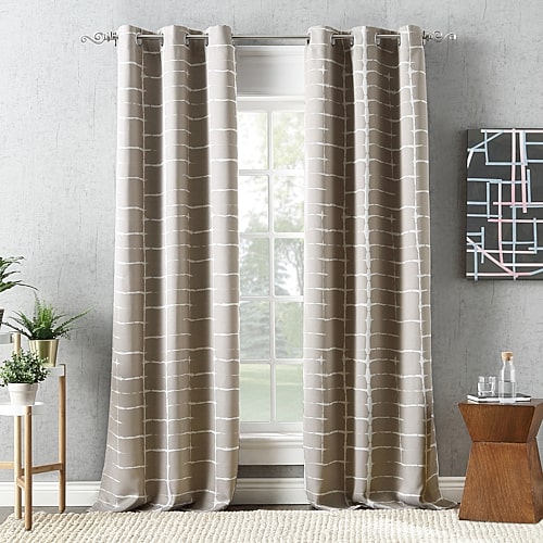 Click here for Saki Shibori Print Blackout Grommet Curtain Panel... prices