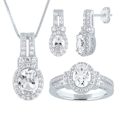 Click here for Womens Lab Created White Sapphire Sterling Silver... prices