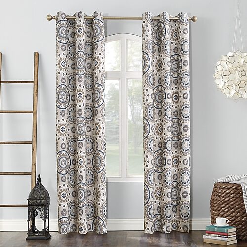 Click here for Nepal Global Medallion Print Blackout Grommet Curt... prices
