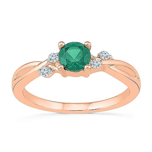 Click here for Womens Lab Created Green Emerald 10K Gold Cocktail... prices