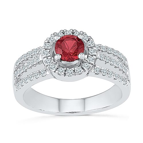 Click here for Womens 3/8 CT. T.W. Lab Created Red Ruby Sterling... prices