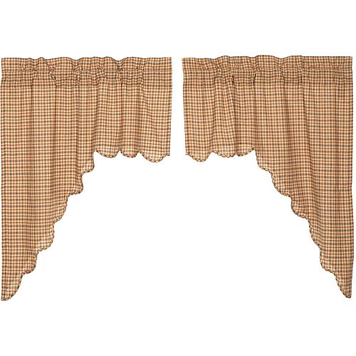 Click here for Millsboro Scalloped Swag Valance  One Size  Brown prices