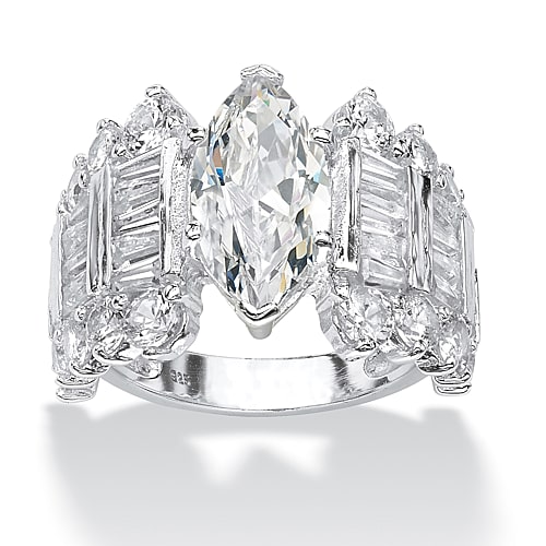 Click here for DiamonArt Womens White Cubic Zirconia Sterling Sil... prices