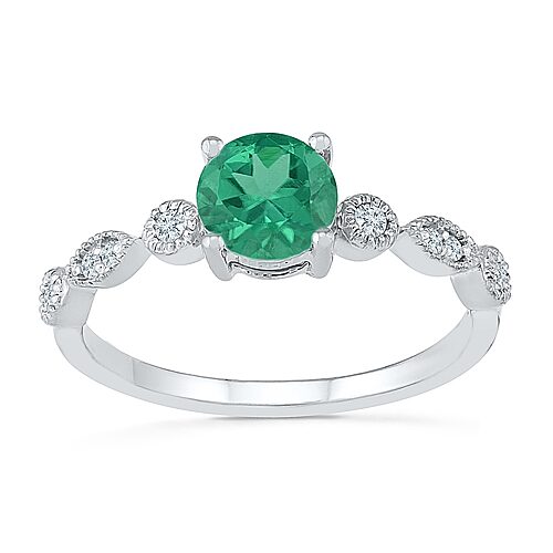 Click here for Womens Lab Created Green Emerald Sterling Silver C... prices