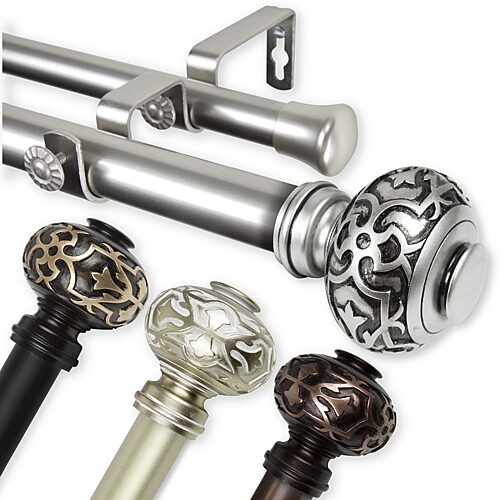 Click here for Rod Desyne Maple Double Curtain Rod  One Size  Bla... prices