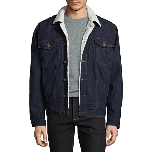 Click here for Vintage Leather Mens Denim Midweight Jacket  X-lar... prices