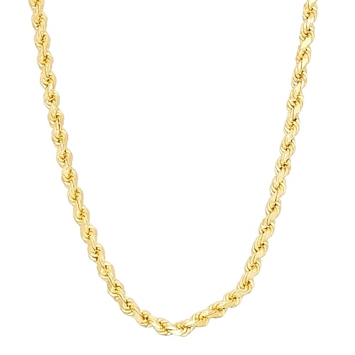 Click here for 14K Gold over Silver Solid Rope 16-30 Inch Chain N... prices