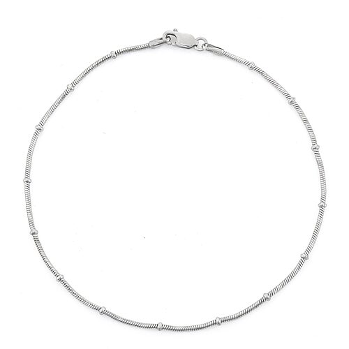 Click here for Womens Sterling Silver 10 Inch Solid Snake Ankle B... prices