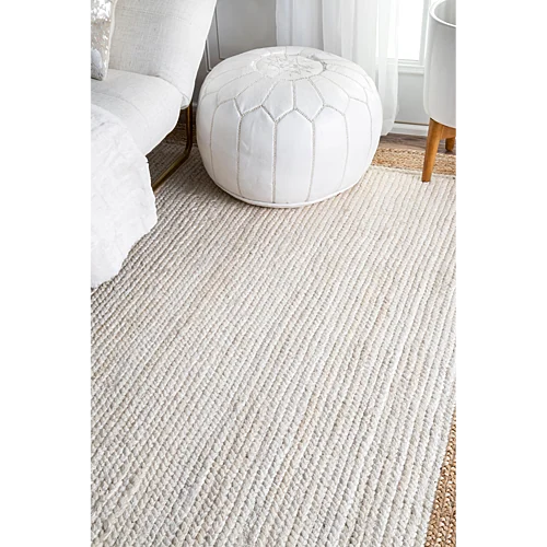 Click here for nuLoom Hand Woven Eleonora Rug  One Size  White prices