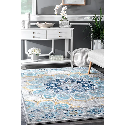 Click here for nuLoom Vintage Floral Kiyoko Rug  One Size  Blue prices