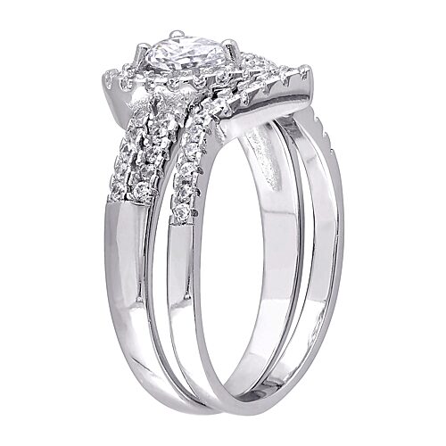 Click here for Womens 1 1/3 CT. Cubic Zirconia Sterling Silver He... prices