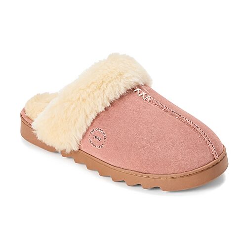 Click here for Dearfoams Womens Helena Genuine Suede Scuff House... prices