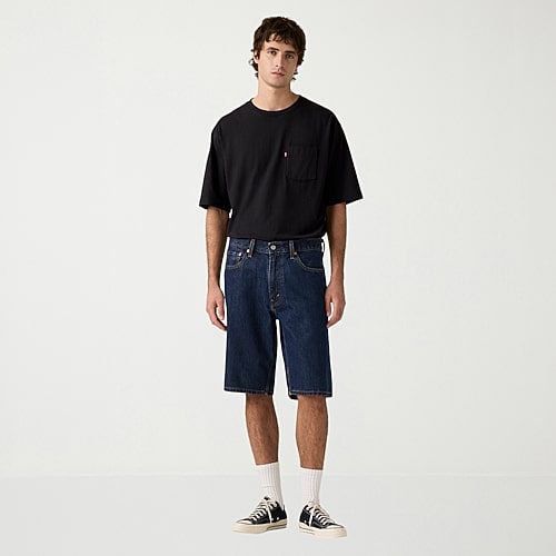 Click here for Levis Menâs 469 Loose Fit 12 Denim Shorts  36  B... prices