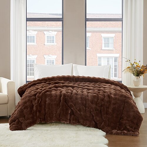 Click here for Brooklyn Loom Bubble Faux Fur Blanket prices