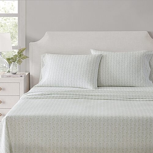 Click here for Martha Stewart Ditsy Vine Sheet Set  One Size  Gre... prices