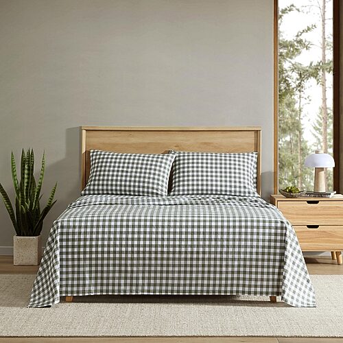 Click here for Eddie Bauer Preston Check Sheet Set  One Size  Gre... prices