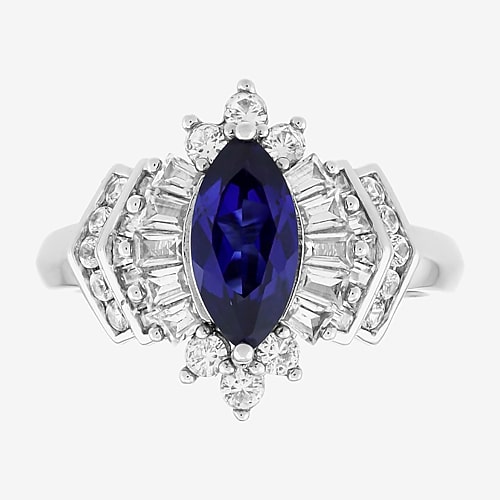 Click here for Limited Quantities! Womens Lab Created Blue Sapphi... prices