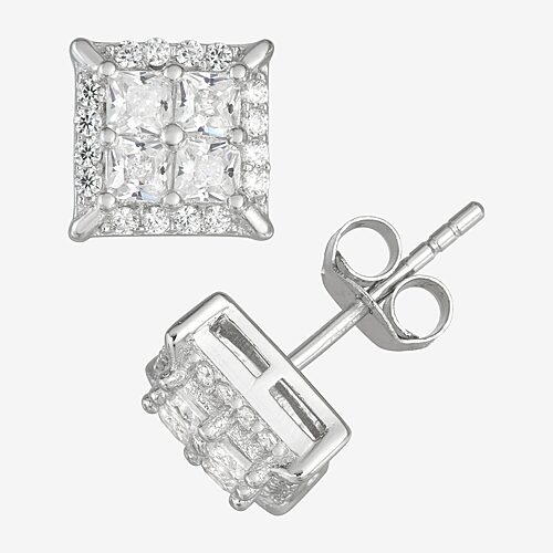 Click here for 1/2 CT. Cubic Zirconia Sterling Silver 8.1mm Stud... prices