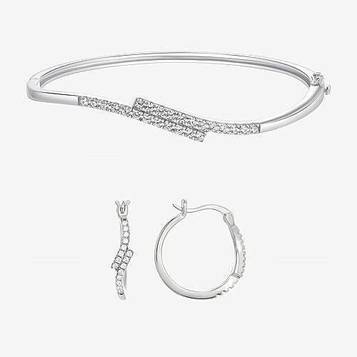 Click here for Diamonart Womens Cubic Zirconia Sterling Silver 2-... prices