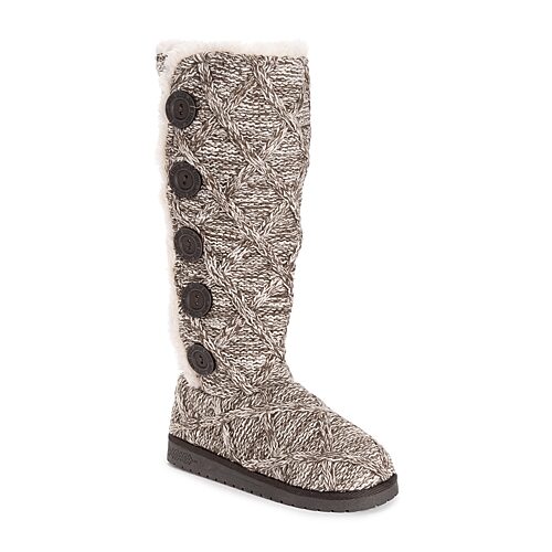 Click here for Muk Luks Womens Malena Flat Heel Slouch Boots  8 M... prices