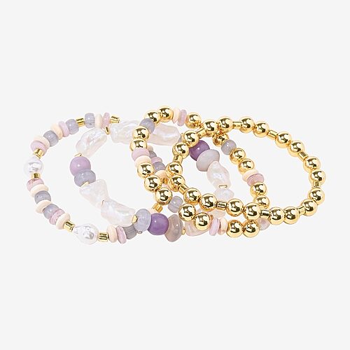 Click here for Bijoux Bar Gold Tone Womens 4-pc. Multi Color Brac... prices