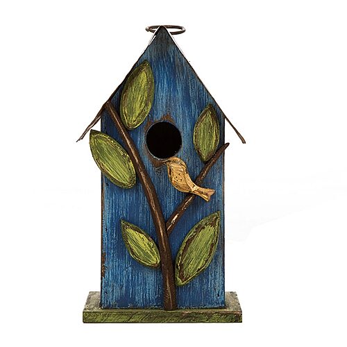 Click here for Glitzhome Bird House  One Size  Blue prices