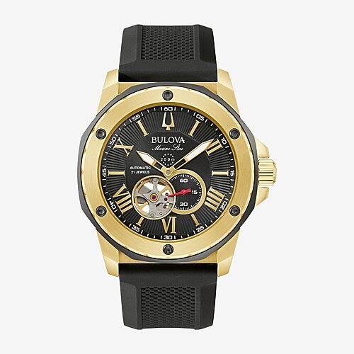 Click here for Bulova Marine Star Mens Gold Plated Stainless Auto... prices