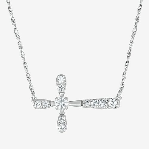 Click here for Sideways Womens Lab Created White Sapphire Sterlin... prices