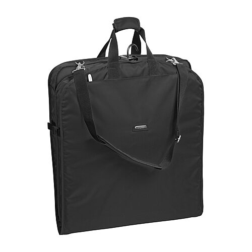45 Premium Extra Capacity Travel Garment Bag with Shoulder Strap and Pockets - Black