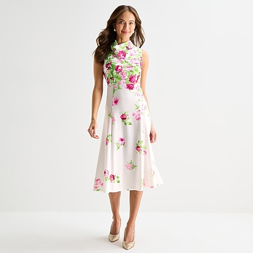 Click here for Womens Perceptions Sleeveless Drape Neck Maxi Dres... prices