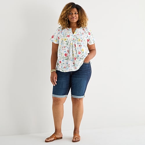 Click here for St. Johns Bay Womens 11 Plus Bermuda Short  18w  B... prices