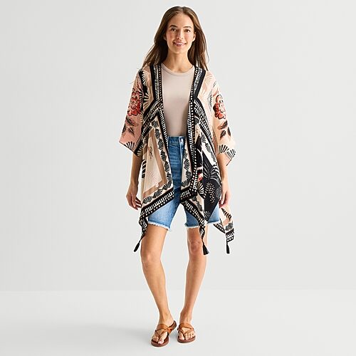 Click here for SOL and MER Patchwork Topper Wrap  One Size  Black prices
