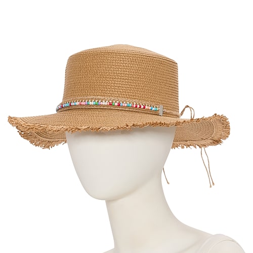 Click here for SOL and MER Frayed Edge Womens Boater Hat  One Siz... prices