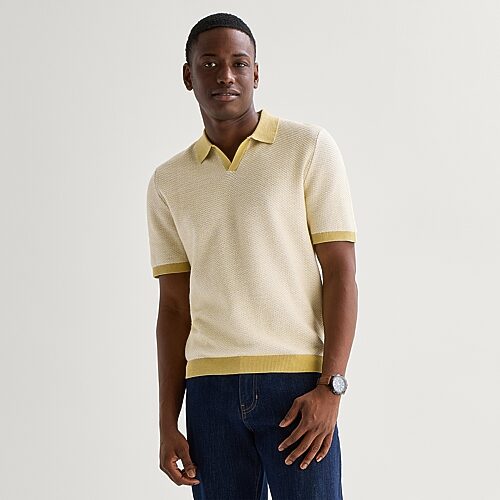 Click here for mutual weave Mens Short Sleeve Polo Sweater  Small... prices