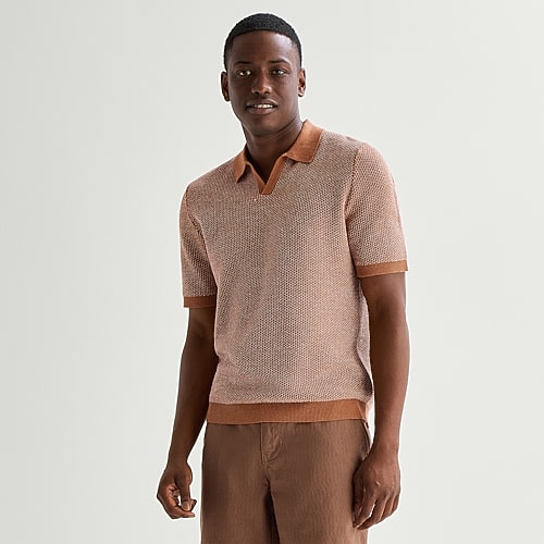 Click here for mutual weave Mens Short Sleeve Polo Sweater  Small... prices